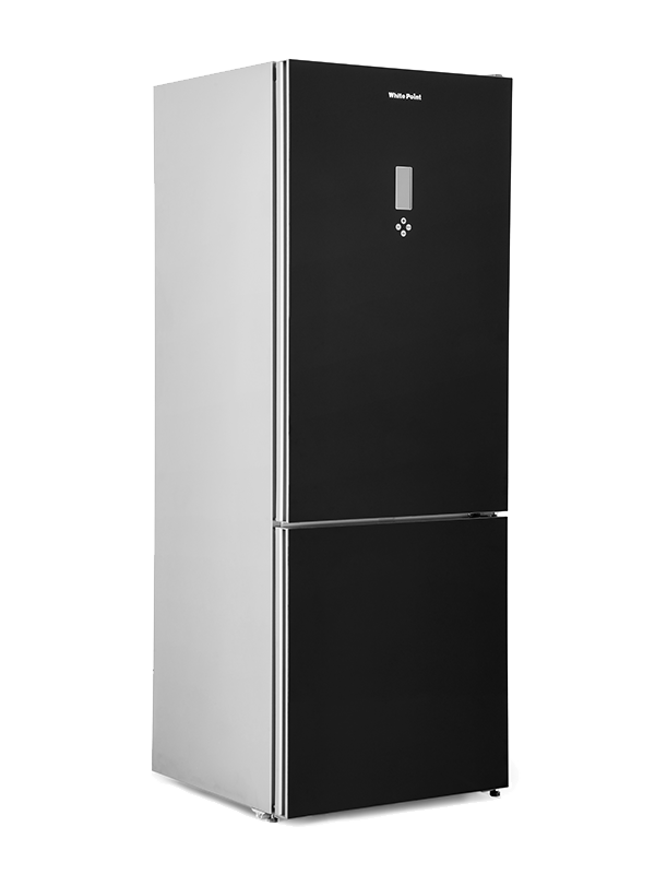 White Point refrigerator with bottom freezer 468 liters Black glass ...